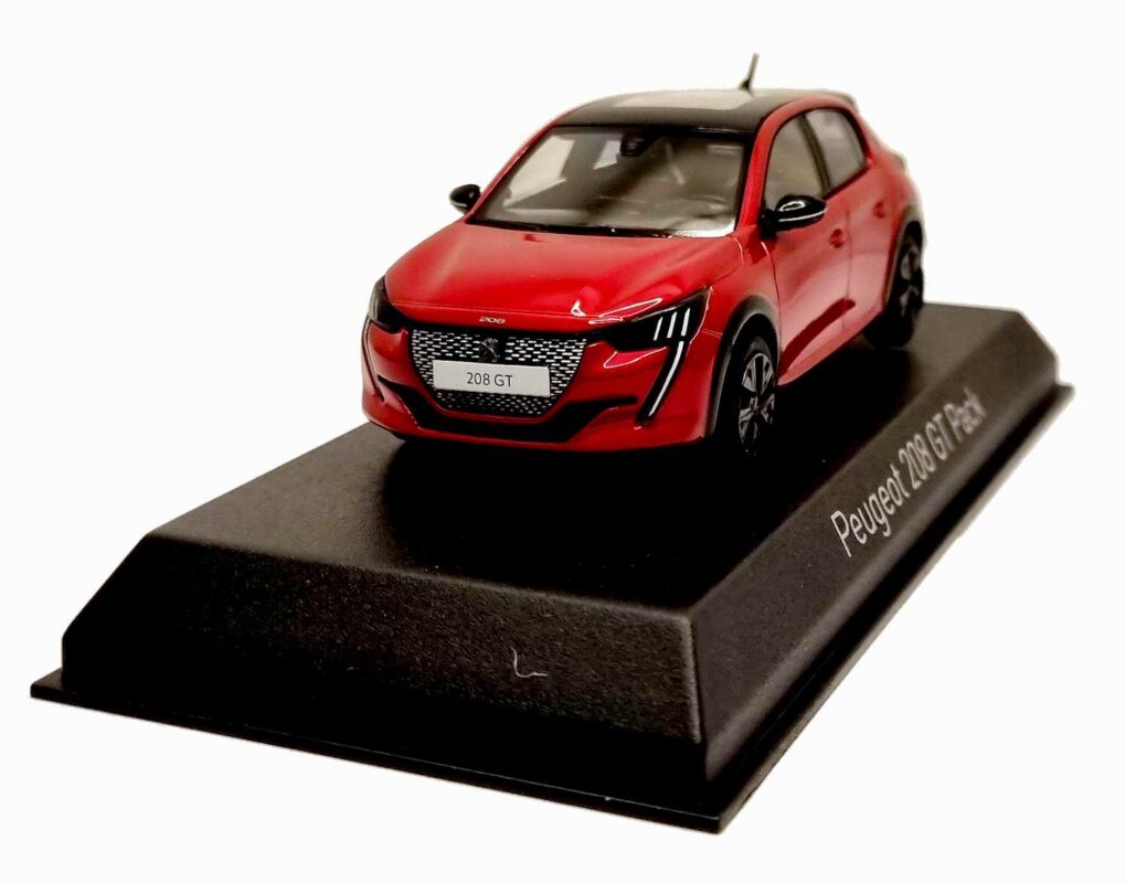 PEUGEOT 208 GT Pack 2022 Rouge Elixir Voiture de Collection NOREV 1/43 ...
