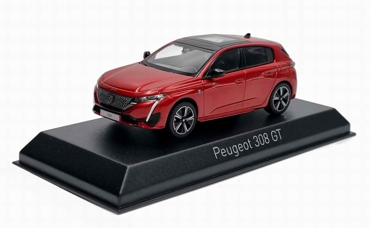 PEUGEOT 308 GT de 2021 Rouge Elixir Voiture de Collection NOREV 1/43 ...