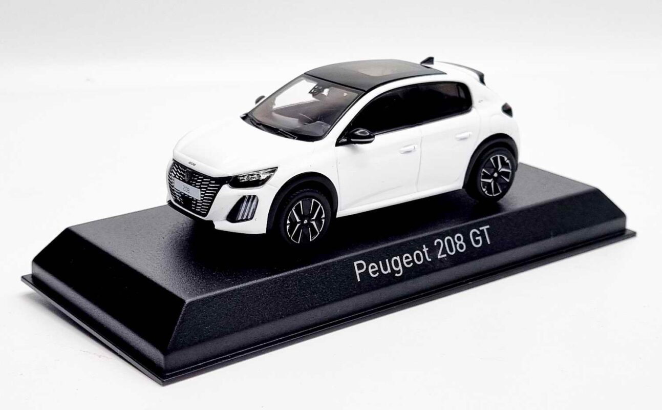 PEUGEOT 208 GT 2024 Blanc Banquise Voiture de Collection NOREV 1/43 ...